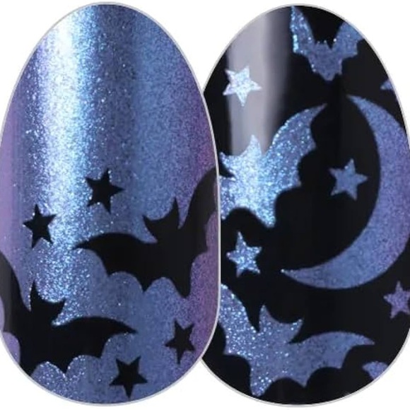 Color Street | Makeup | Color Street Bats Amore Bat Stars Blue Black ...